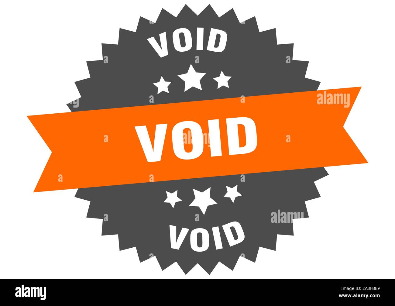 void sign. void orange-black circular band label Stock Vector Image ...