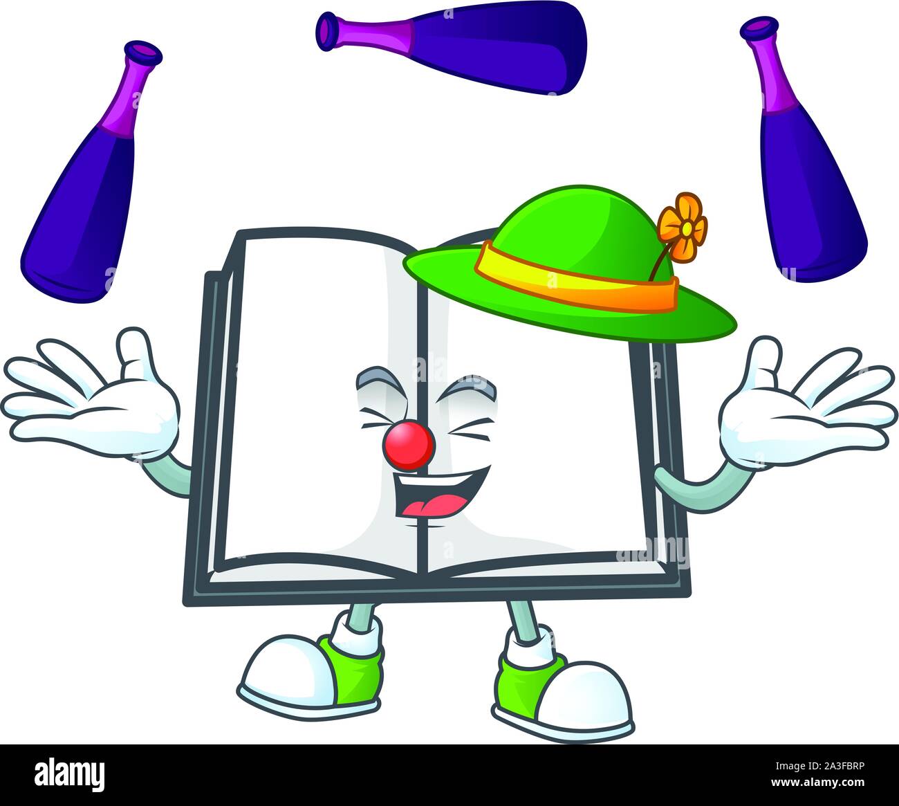 Juggling open book on a white background Stock Vector Image & Art - Alamy