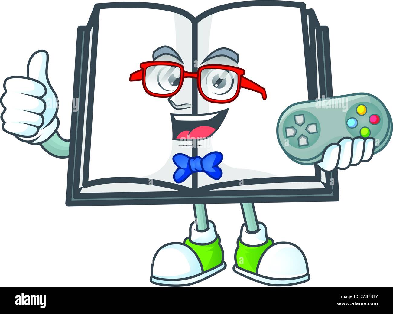 Gamer cartoon open book with cartoon shape Stock Vector Image & Art - Alamy