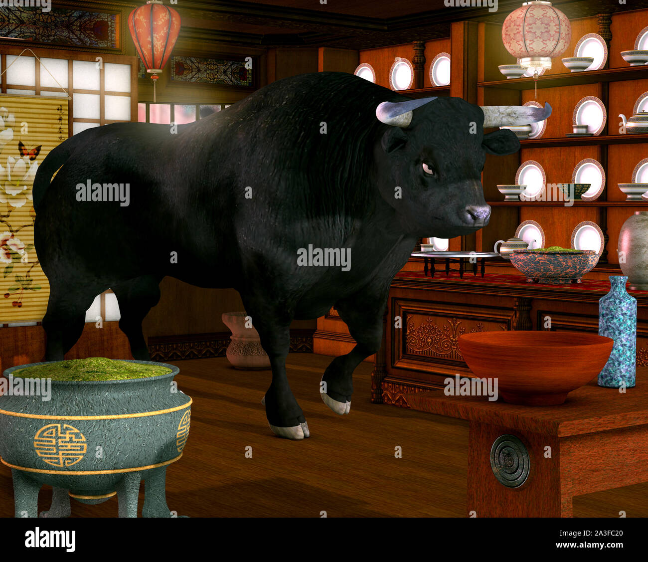 Bull in china shop hi-res stock photography and images - Alamy