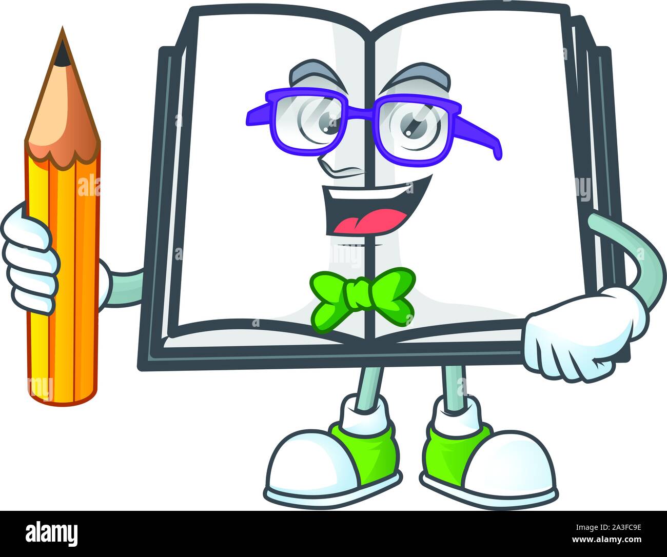 Student open book with character mascot style Stock Vector Image & Art ...