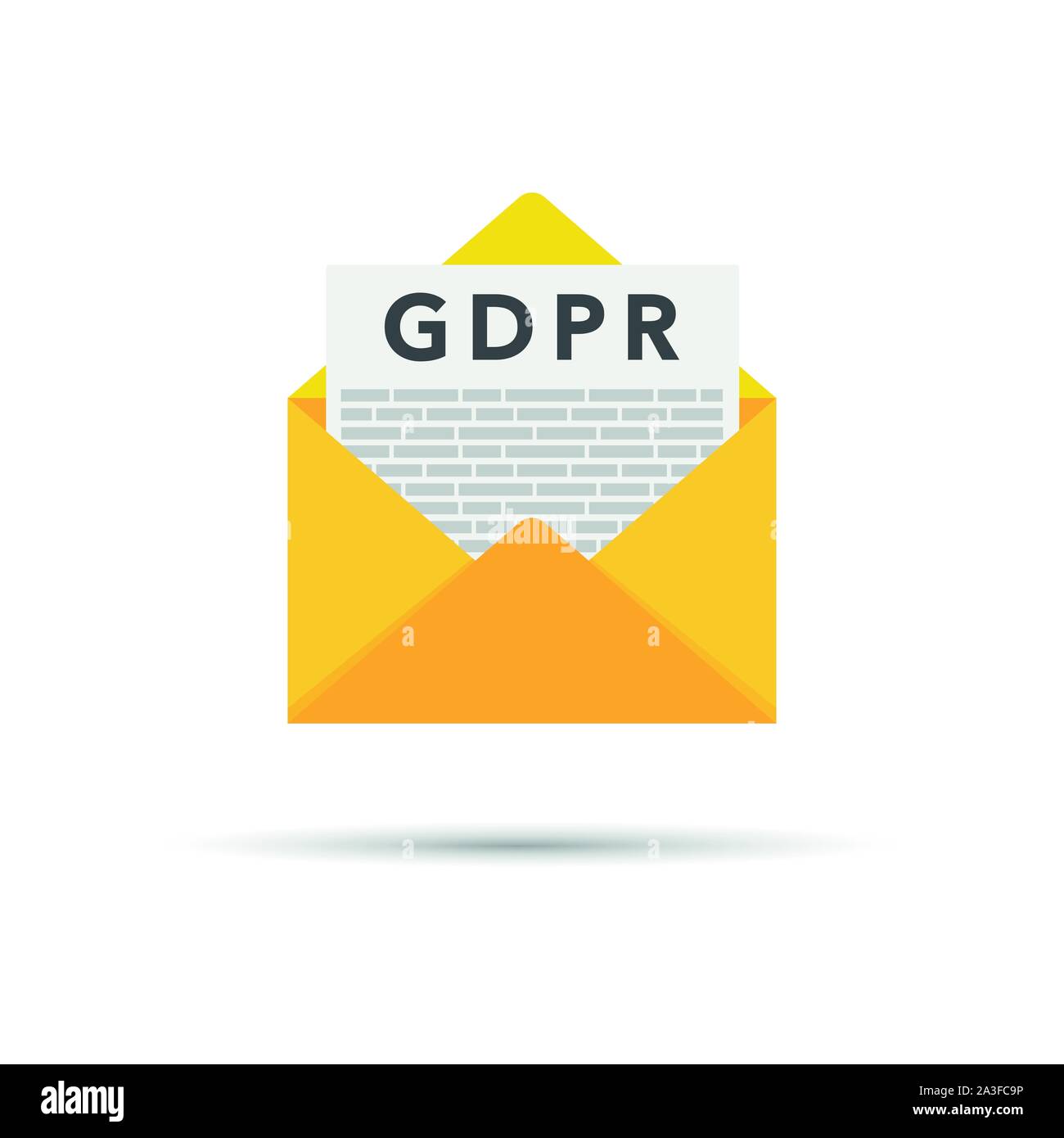 GDPR message. General Data Protection Regulation Vector stock ...