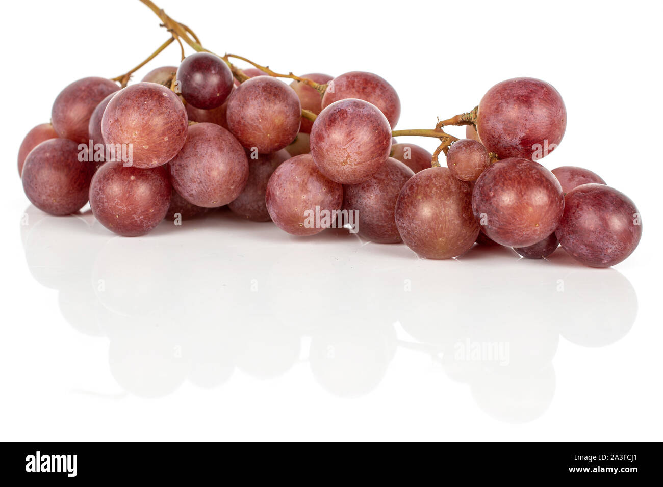 Lot of whole fresh purple grape rose isolated on white background Stock ...