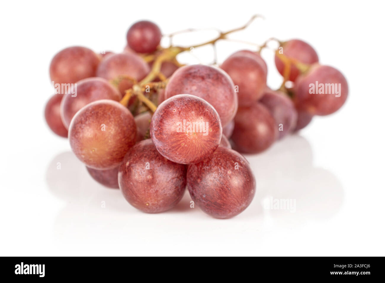 Lot of whole fresh purple grape rose isolated on white background Stock ...