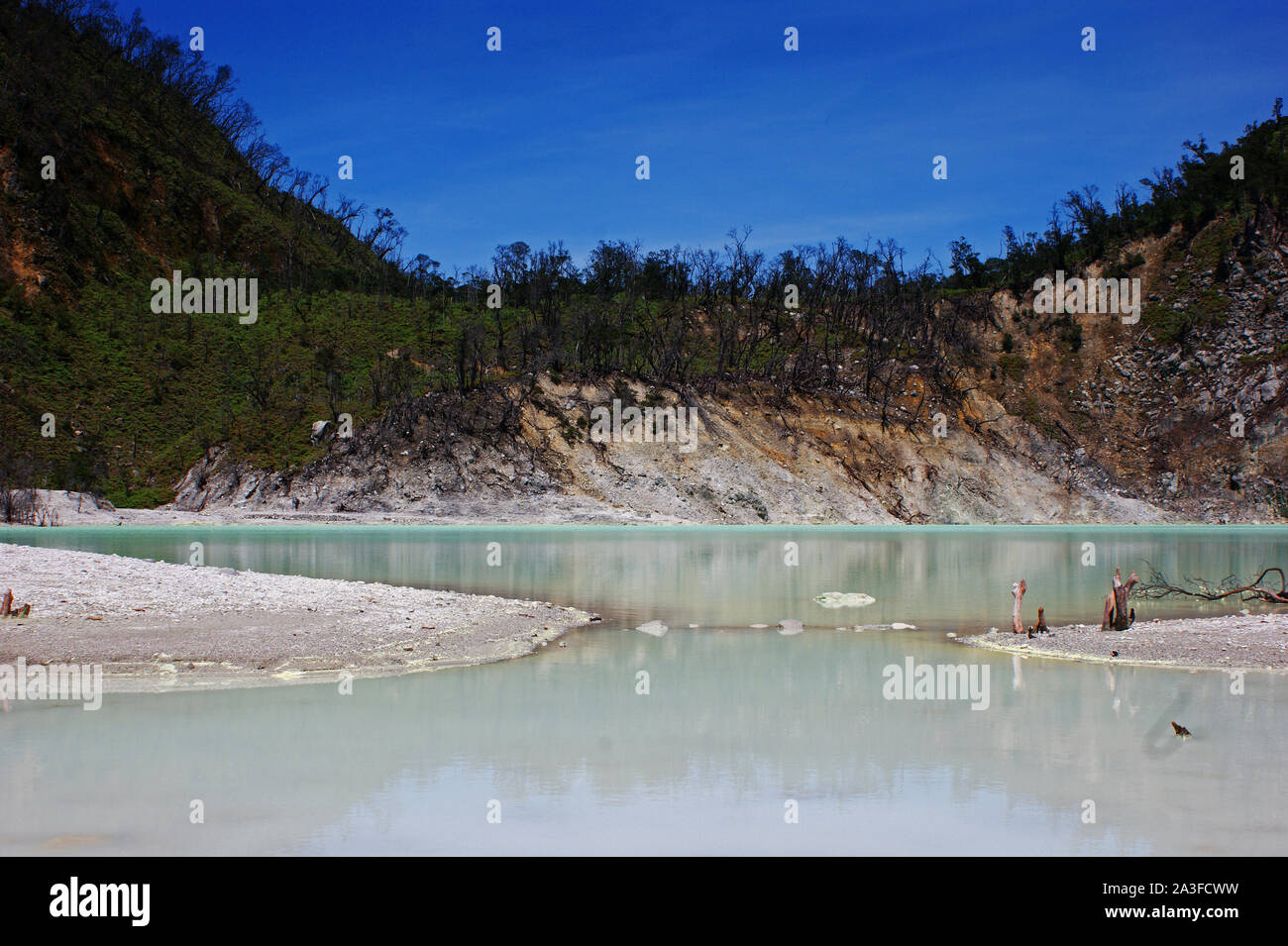 Kawah Putih Crater, Ciwidey, Bandung, West Java, Indonesia Stock Photo ...