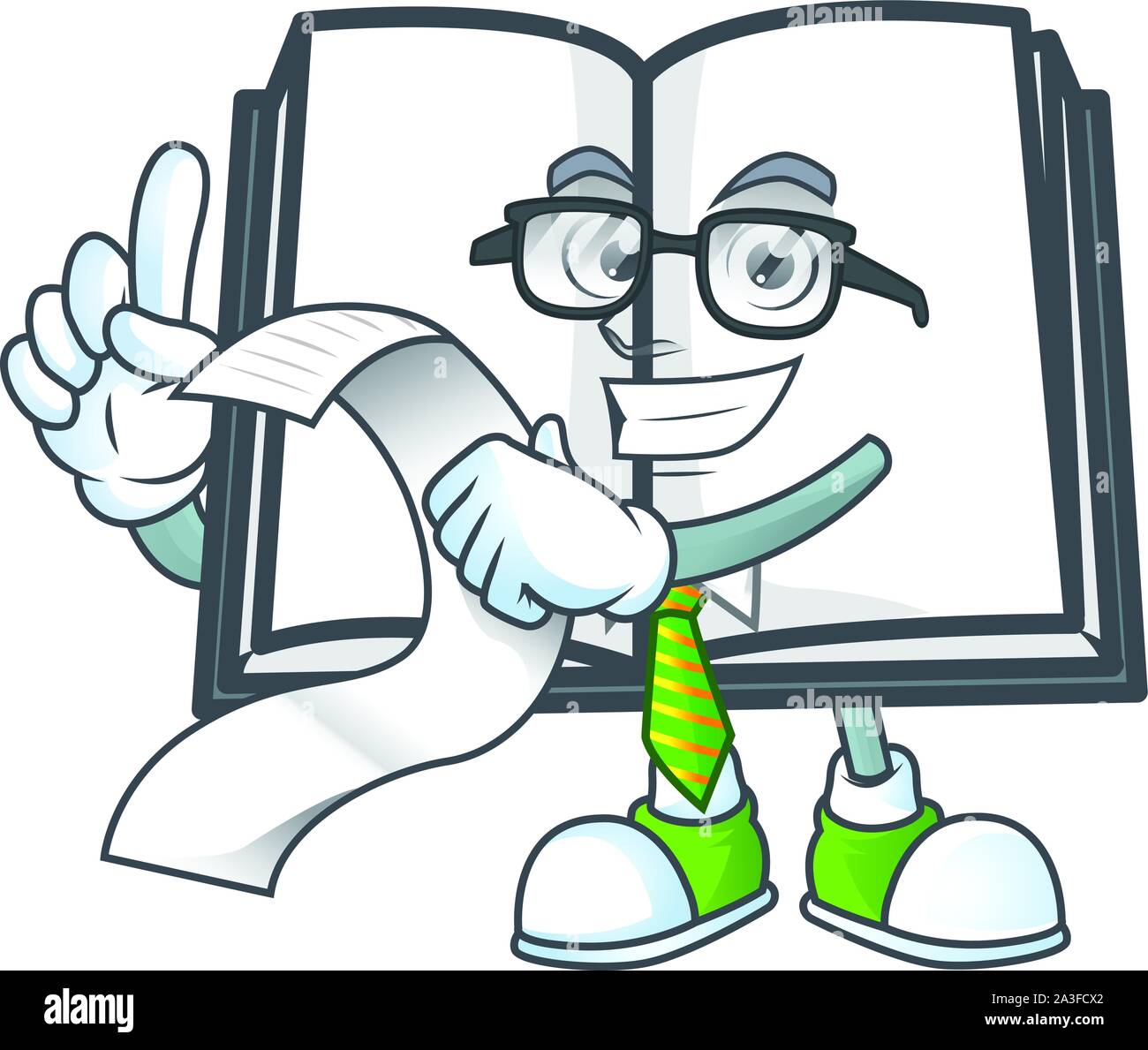 With menu cartoon open book with cartoon shape Stock Vector Image & Art ...