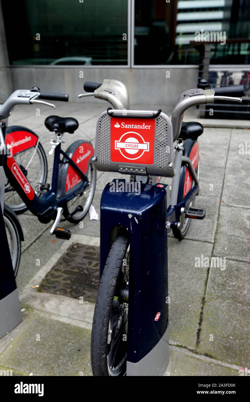 A Santander bike on North Wharf Road in Paddington, London. PA Photo ...