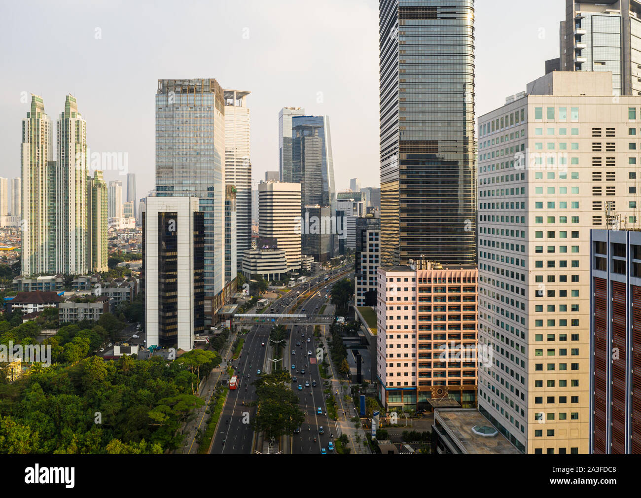 Modern skyscrapers and luxury condo towers in the heart of Jakarta ...
