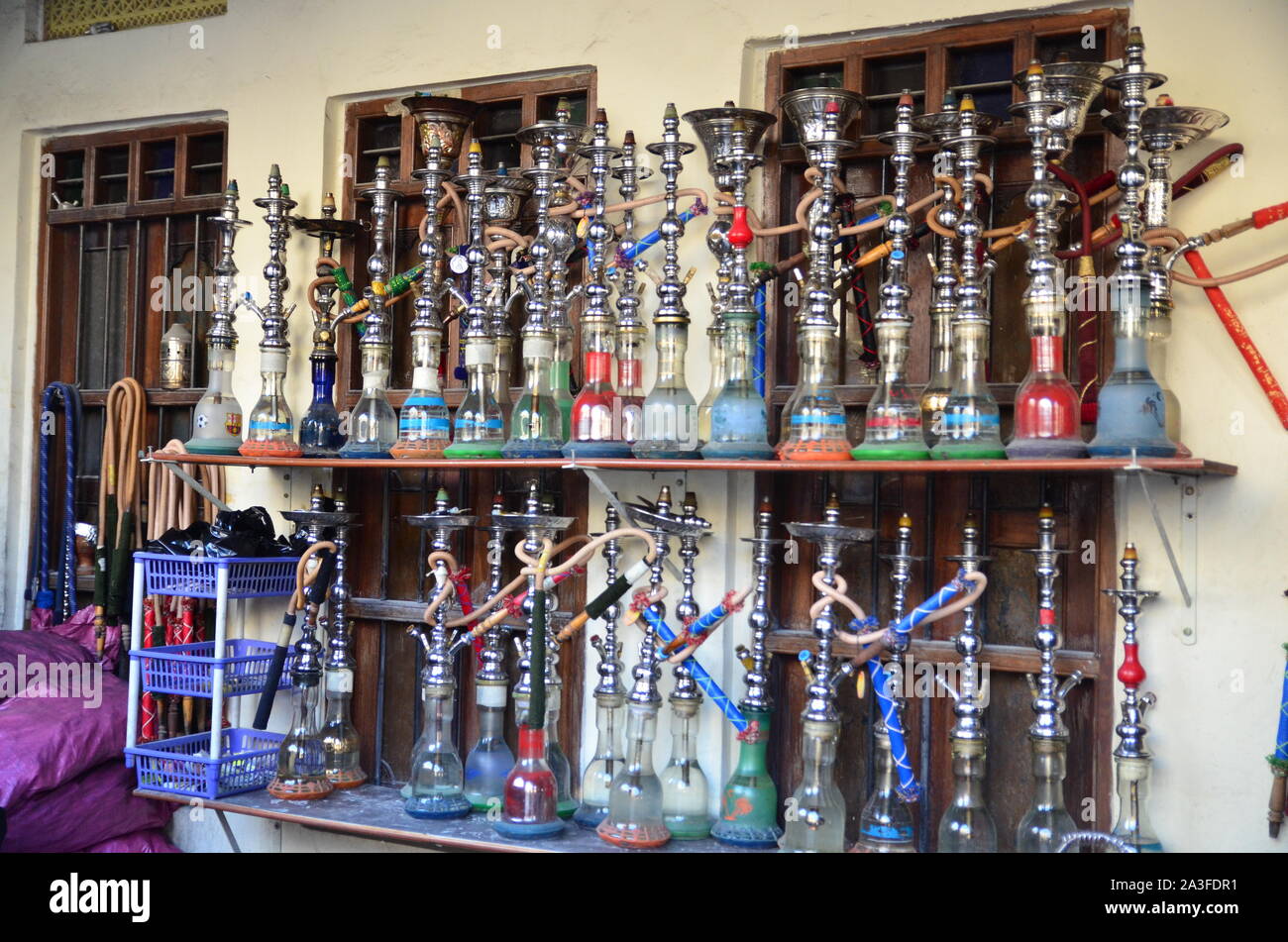Shisha pipes, Souk Waqif, Doha Stock Photo - Alamy
