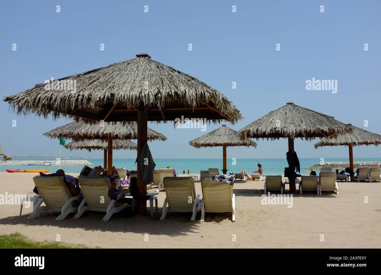 West Bay Lagoon beach, Qatar Stock Photo - Alamy
