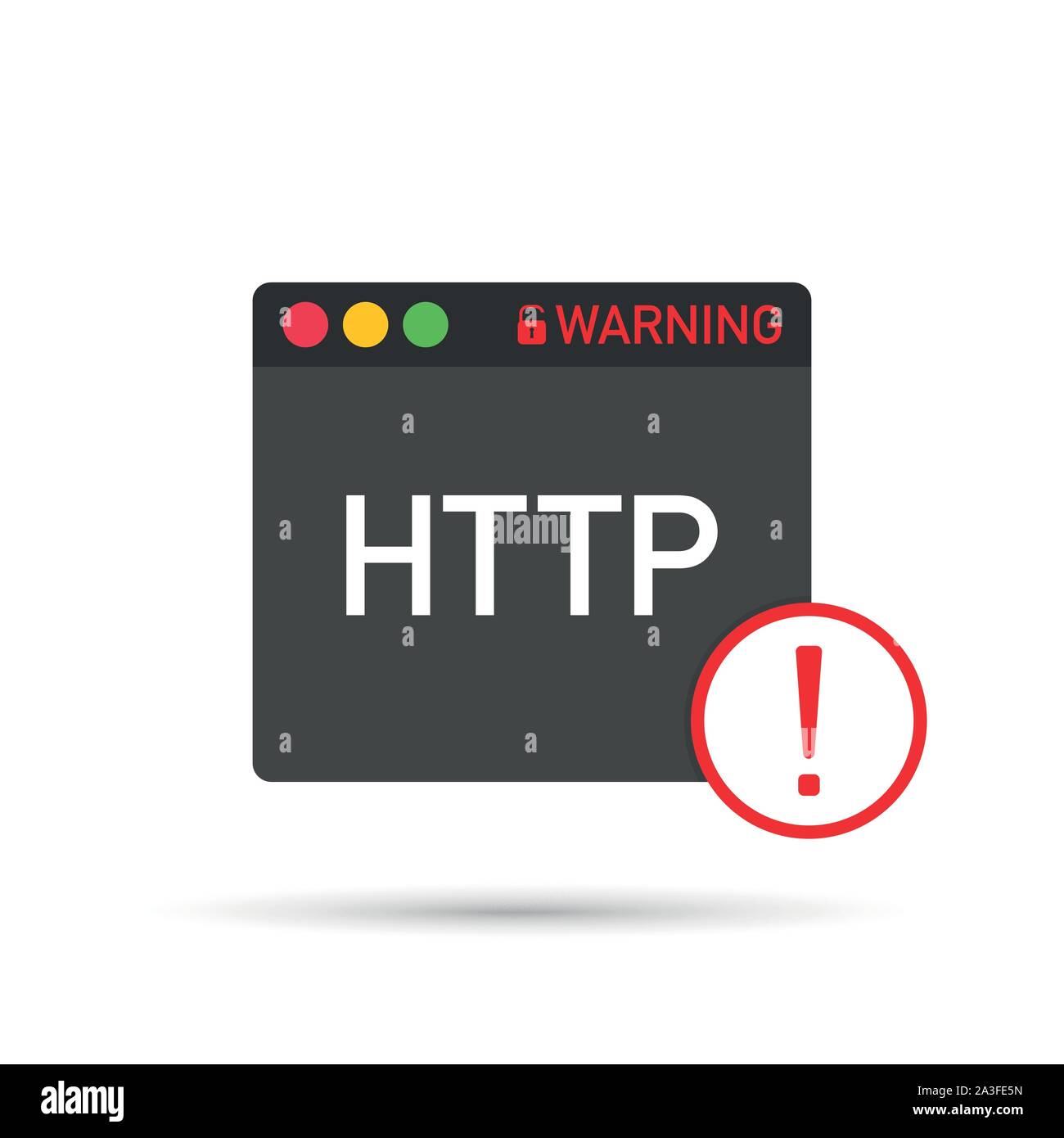 HTTP Secure and Not Secure. Vector stock Illustrations Stock Vector ...