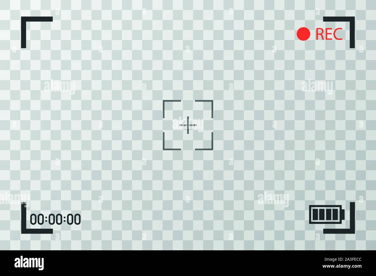 Camera view viewing images. Visual screen focusing. Video recording ...