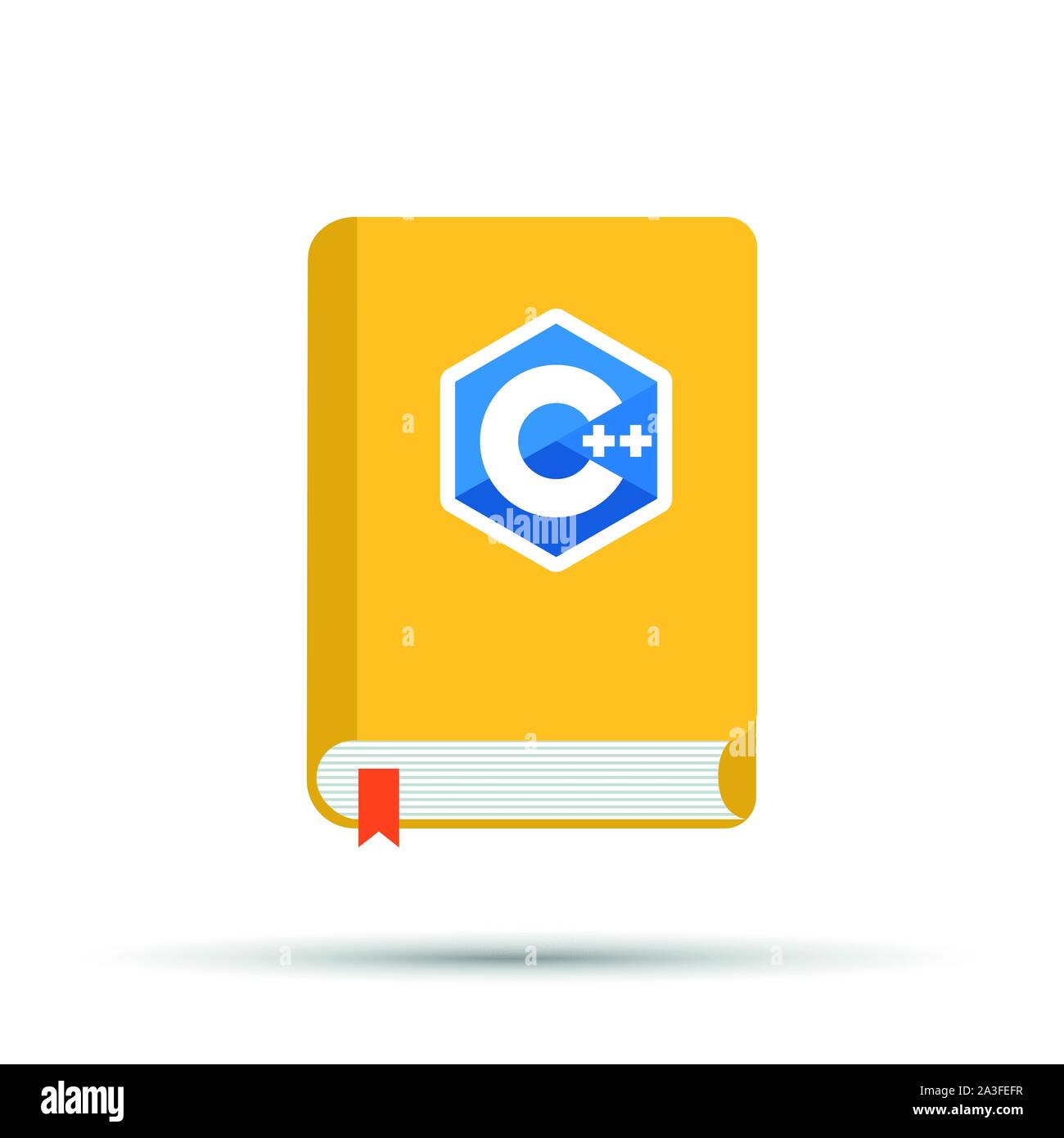Icon Of Books About Programming A Book On The C Programming Language Vector Stock Illustration