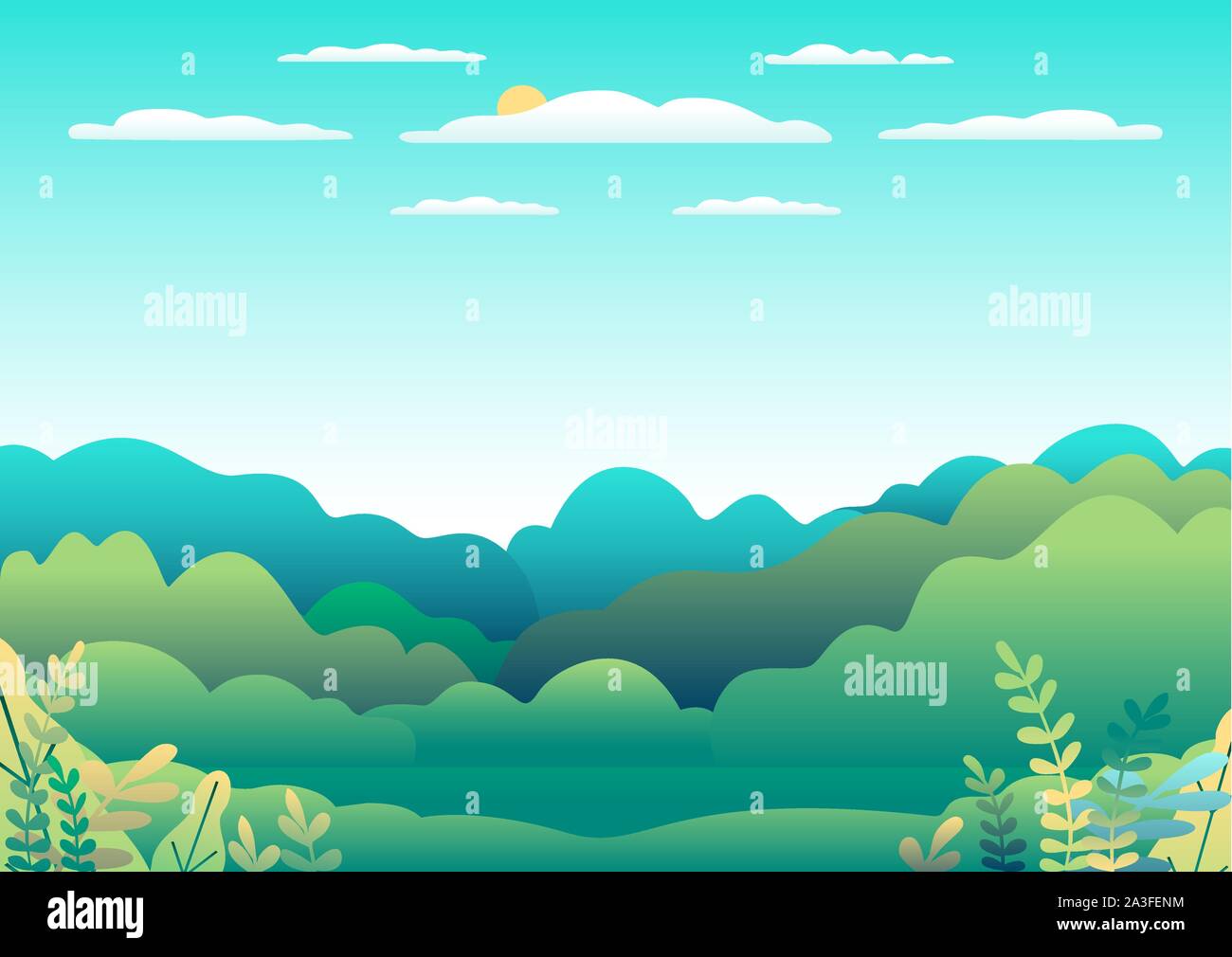 Landscape elevation Stock Vector Images - Alamy