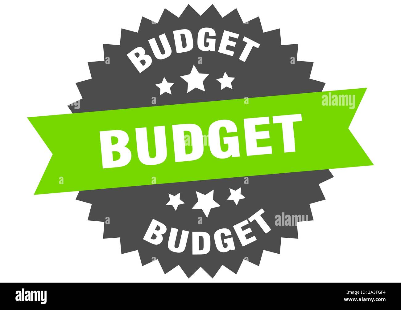 budget sign. budget green-black circular band label Stock Vector Image ...