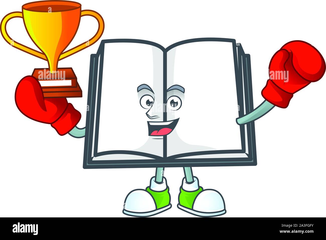 Boxing winner open book on a white background Stock Vector Image & Art ...