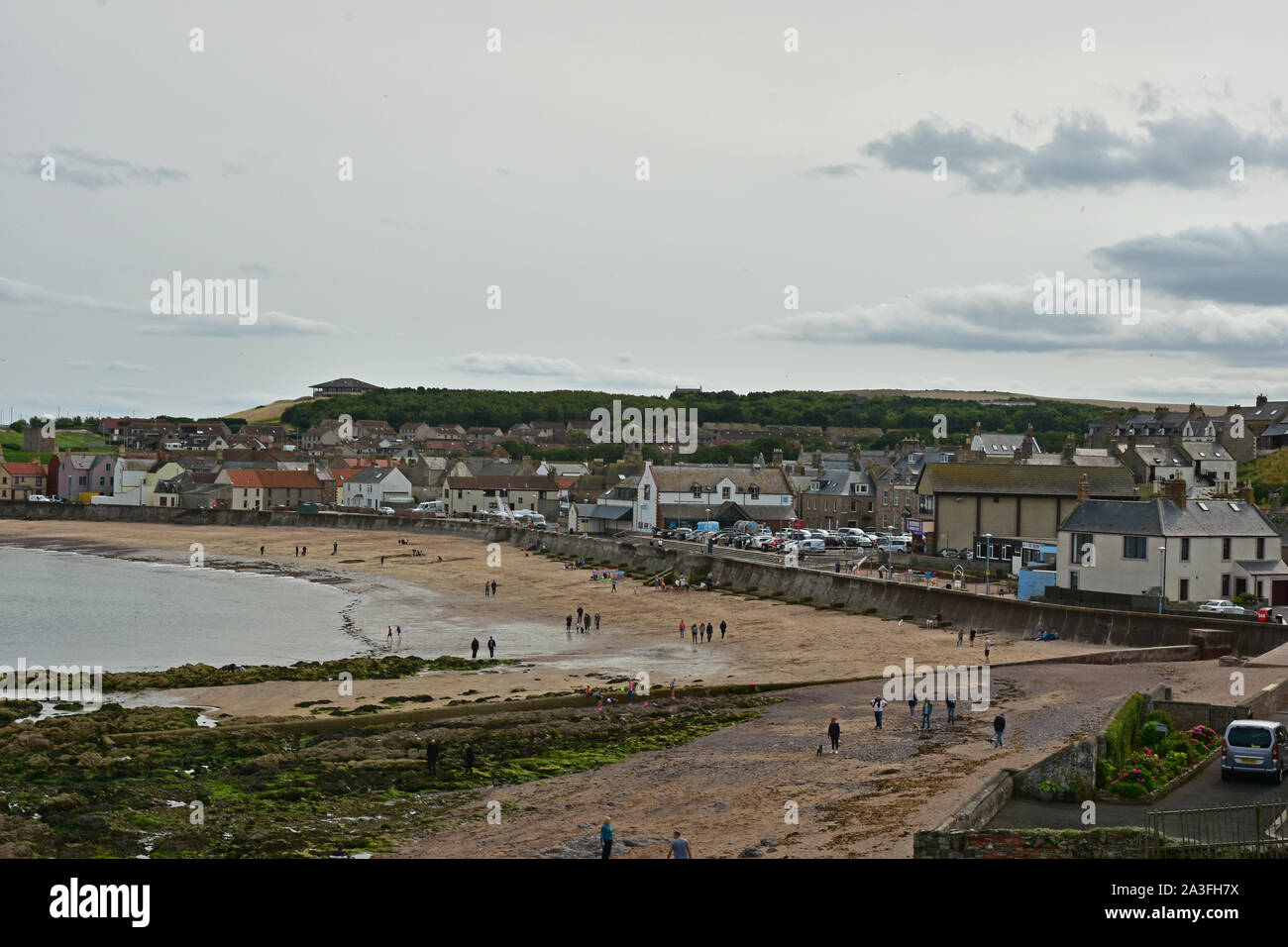 Eyemouth beach and town, Scotland Stock Photo - Alamy