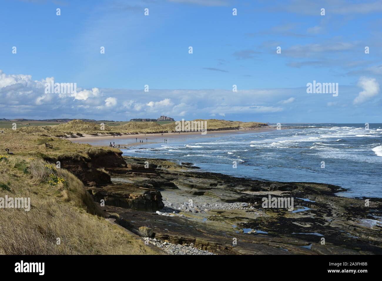 Seahouses beach in Spring , Northumberland, 2 Stock Photo - Alamy