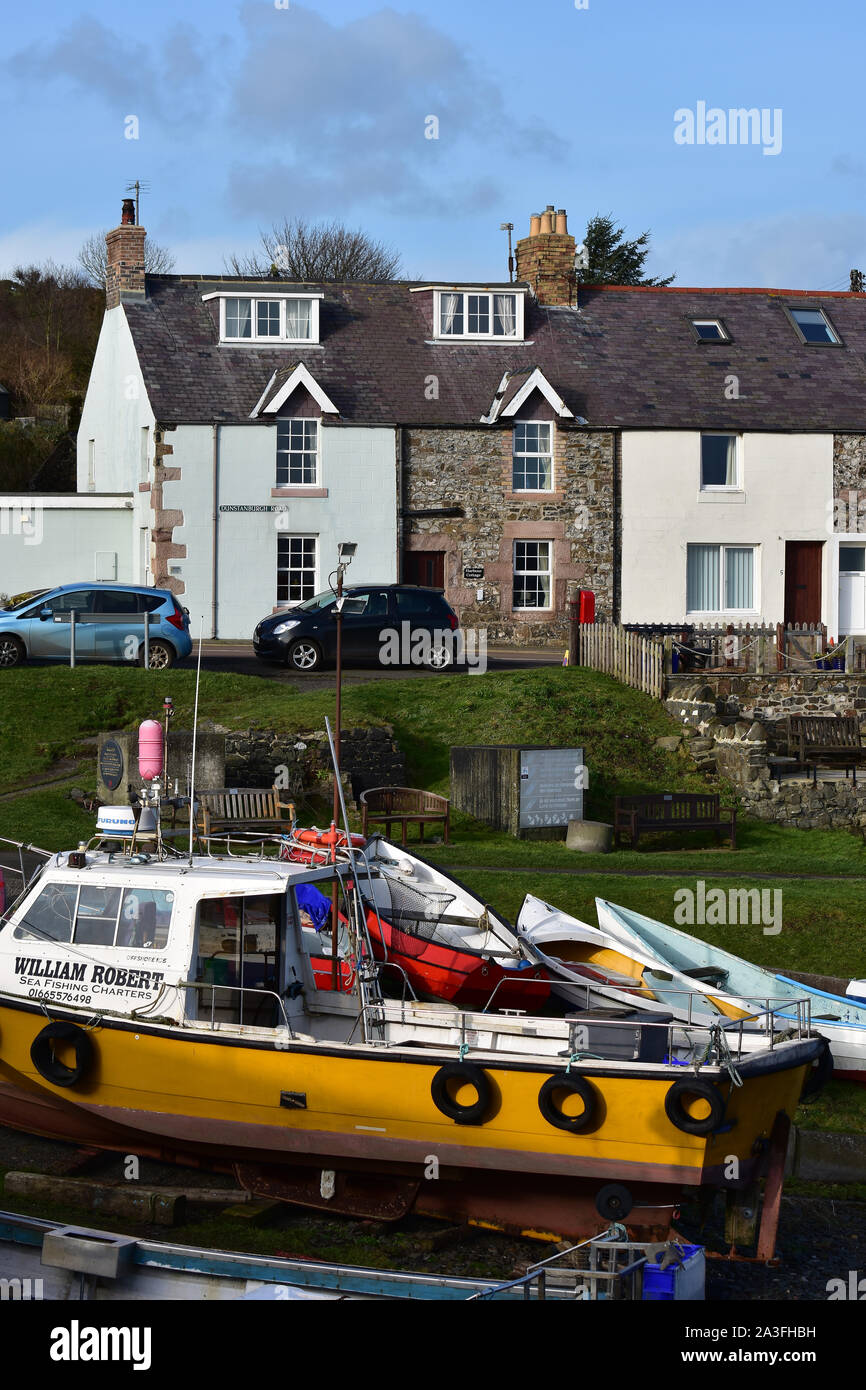 Boat, Craster Harbour, Northumberland Stock Photo - Alamy