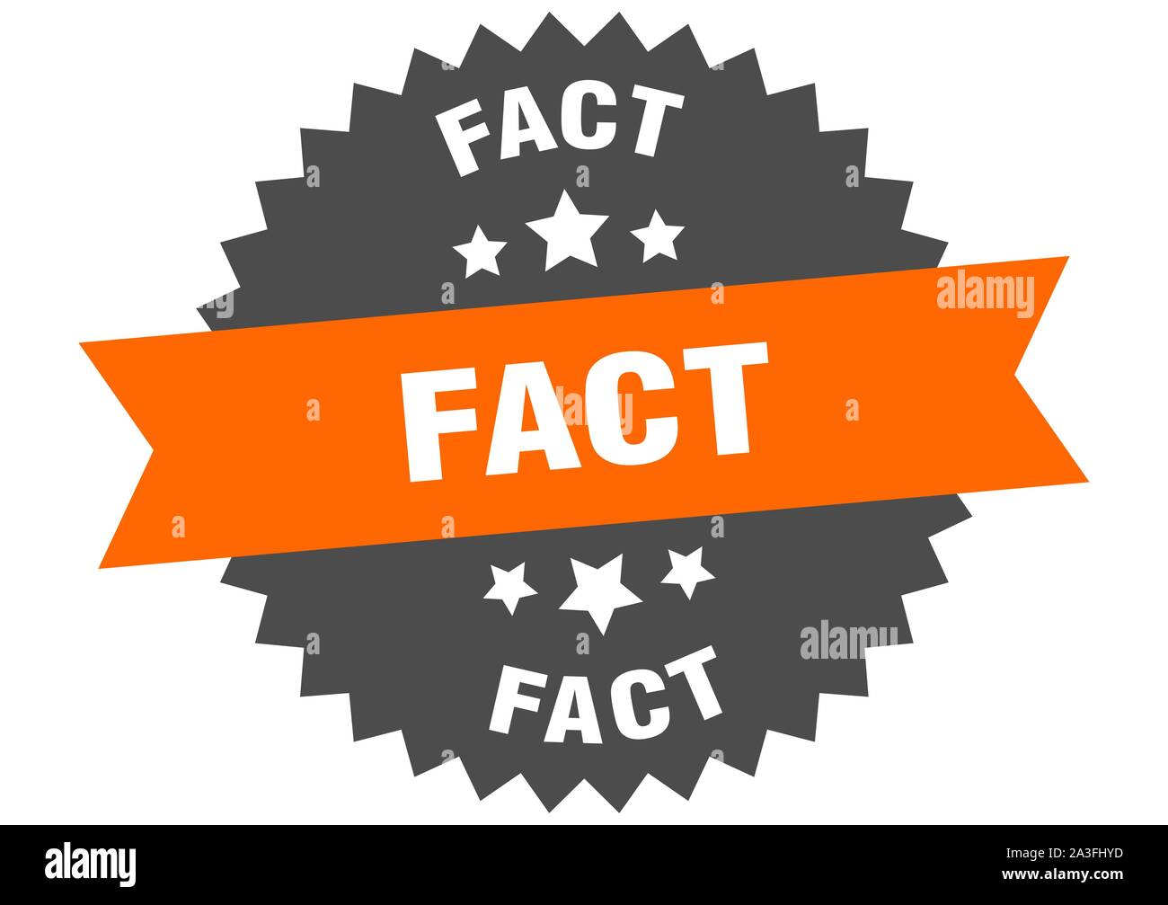 fact sign. fact orange-black circular band label Stock Vector Image ...