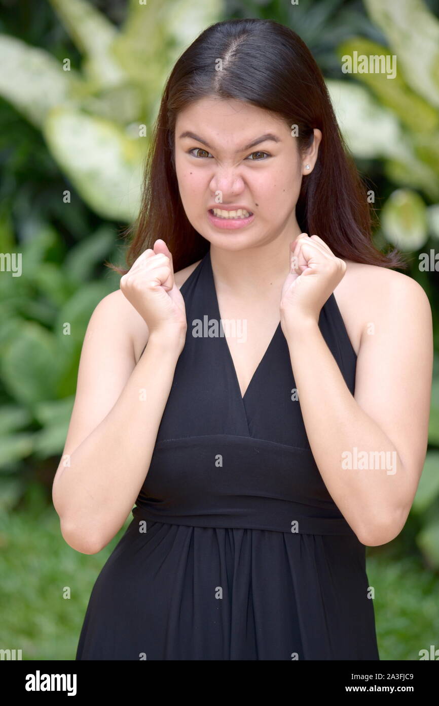 An Angry Asian Person Stock Photo - Alamy