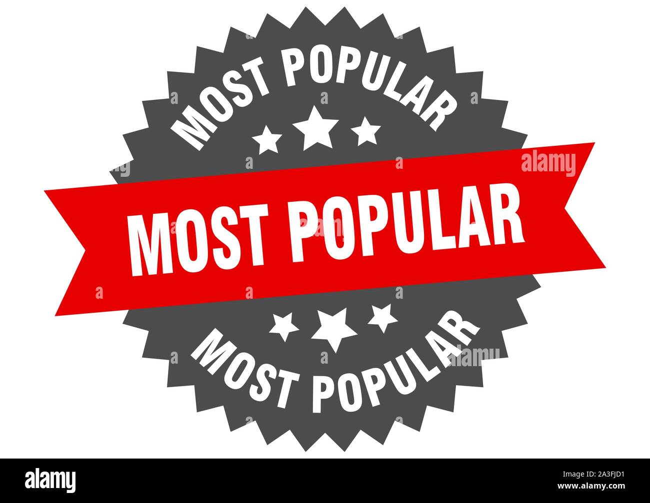 most popular sign. most popular red-black circular band label Stock ...