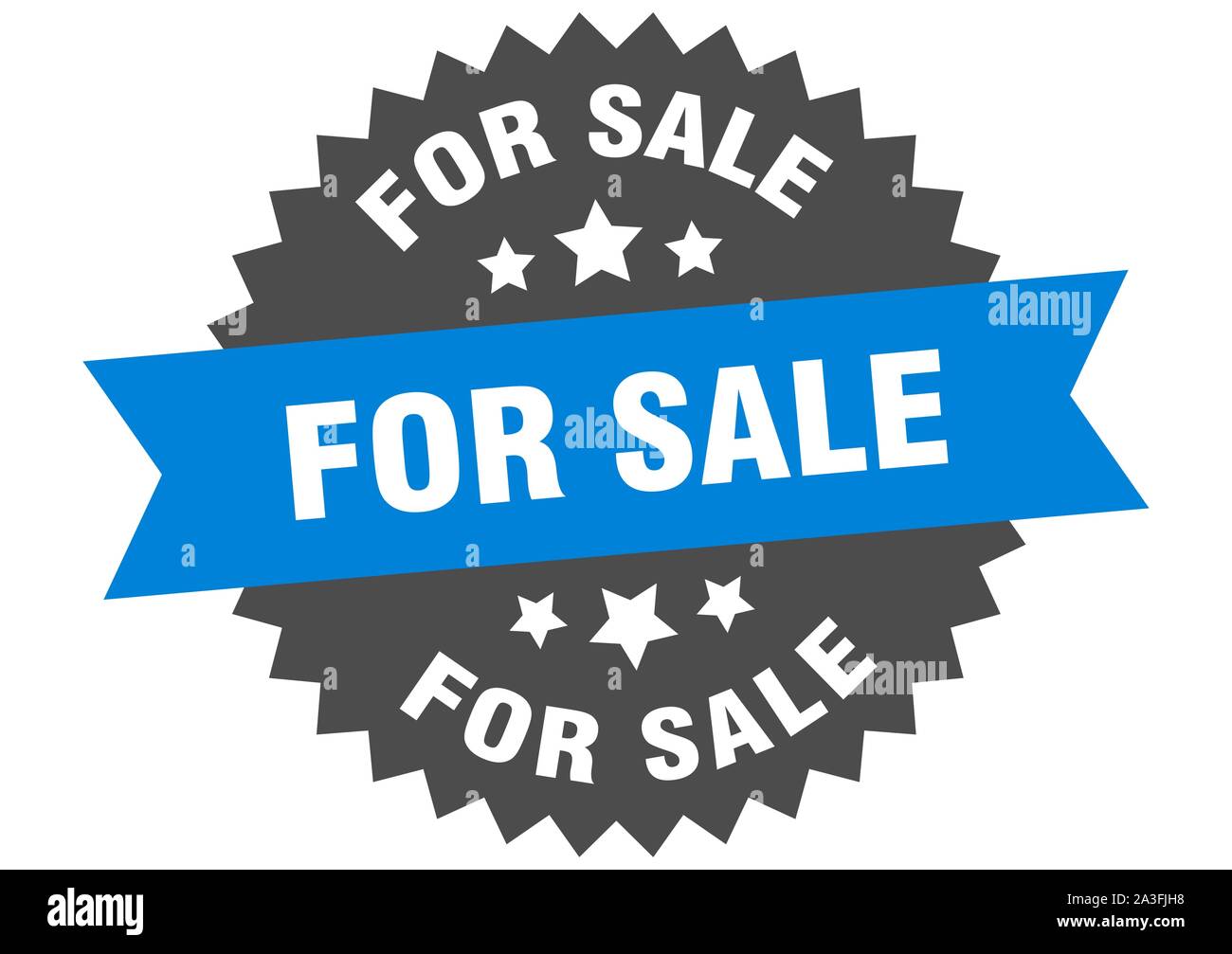 for sale sign. for sale blue-black circular band label Stock Vector ...