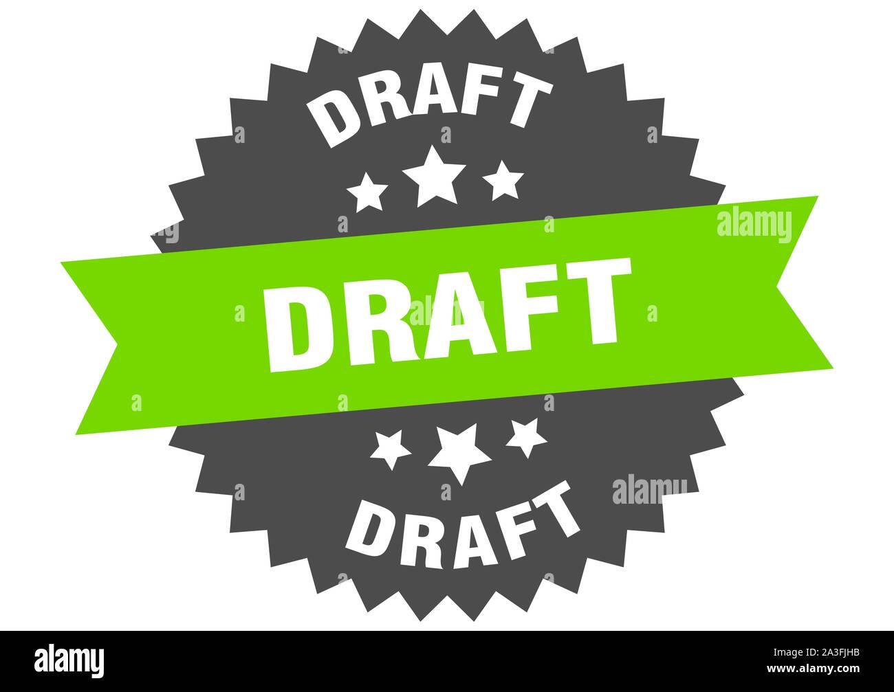 draft sign. draft green-black circular band label Stock Vector Image ...