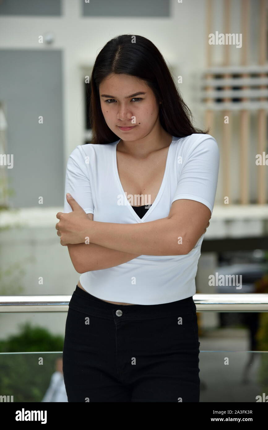 A Stubborn Adult Female Stock Photo - Alamy