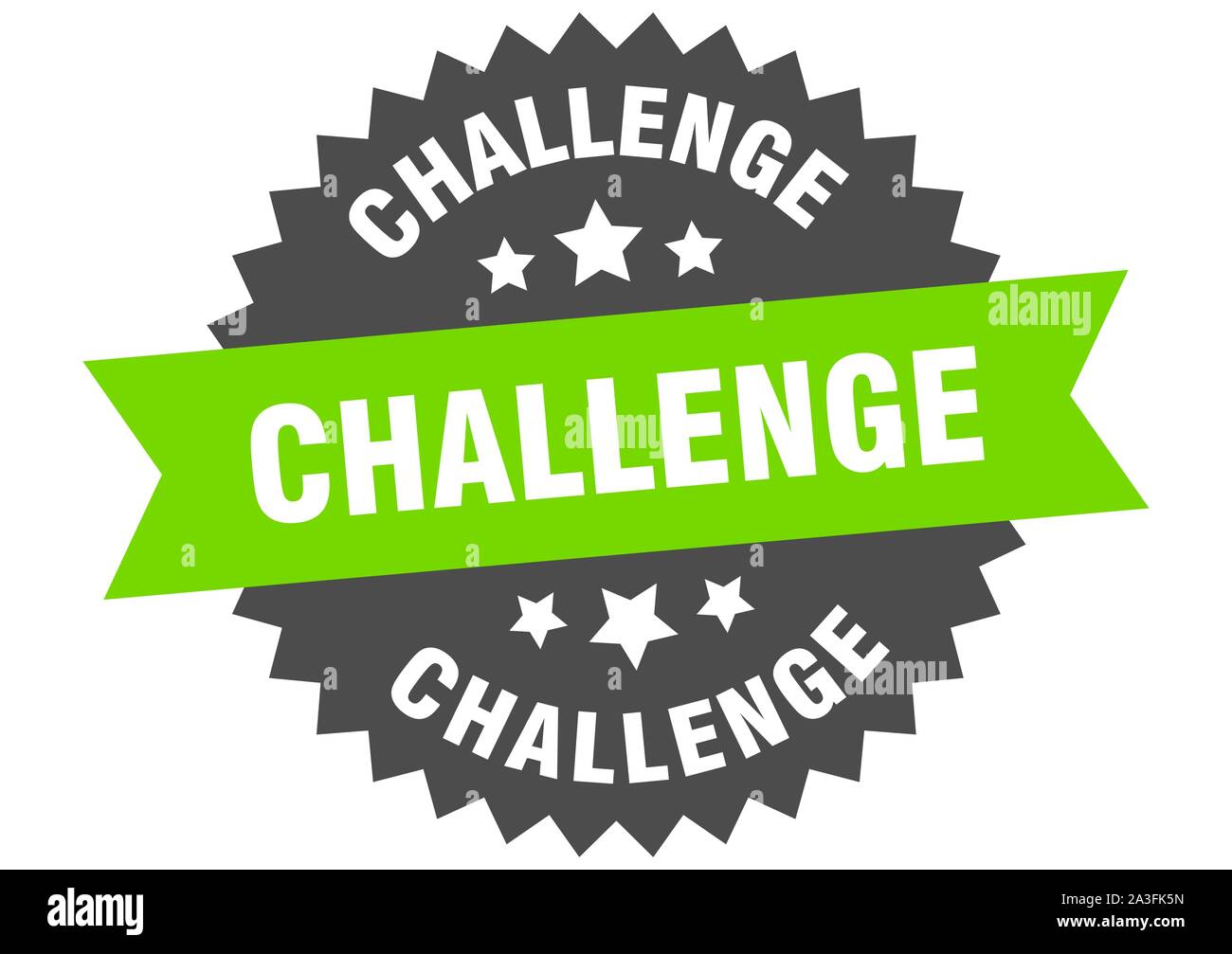 challenge sign. challenge green-black circular band label Stock Vector ...