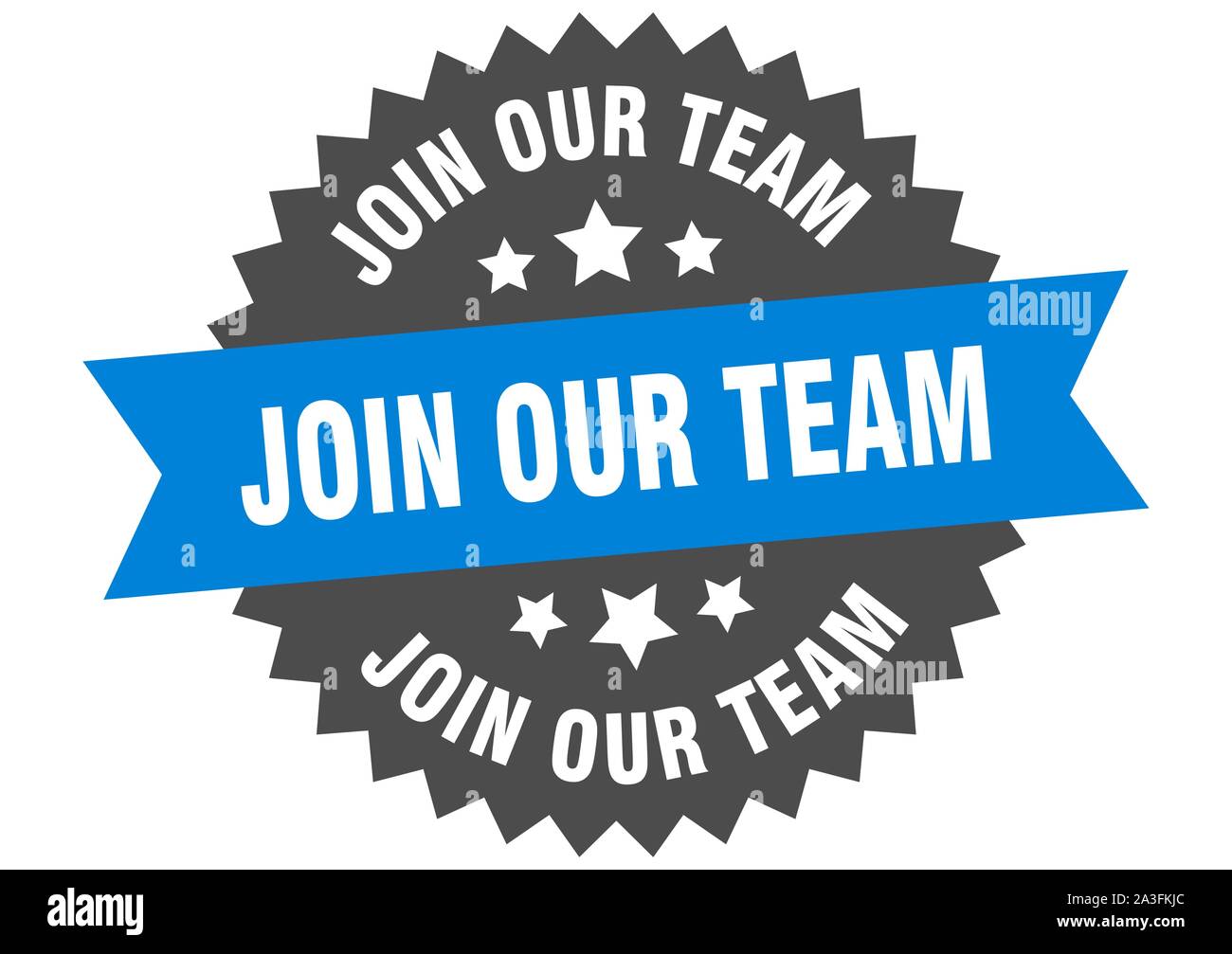 join our team sign. join our team blue-black circular band label Stock ...