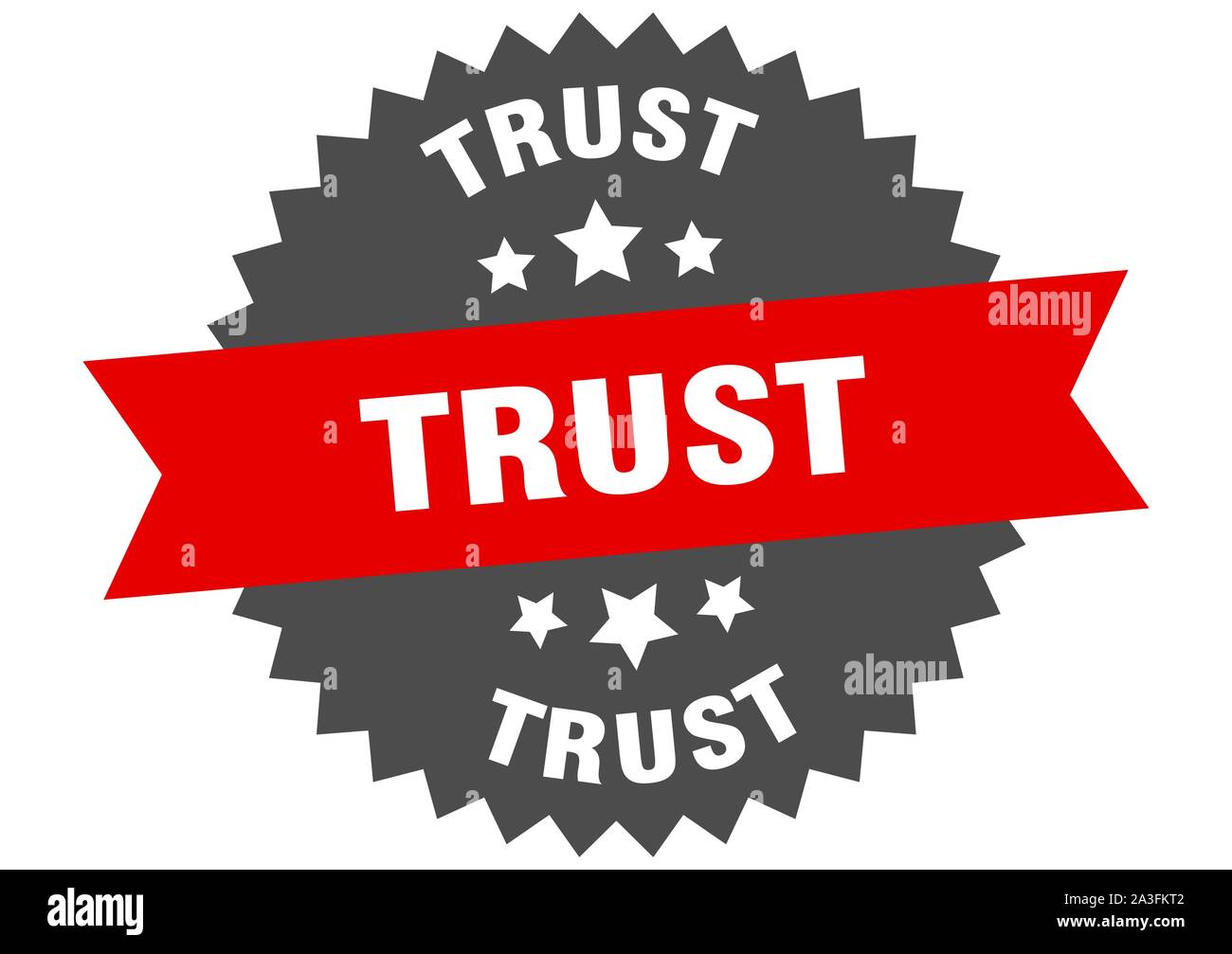 trust sign. trust red-black circular band label Stock Vector Image ...