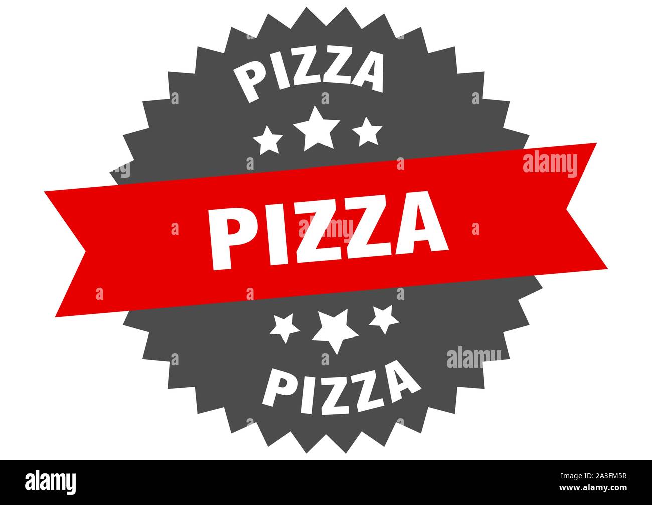 Pizza sign round ribbon Cut Out Stock Images & Pictures - Alamy