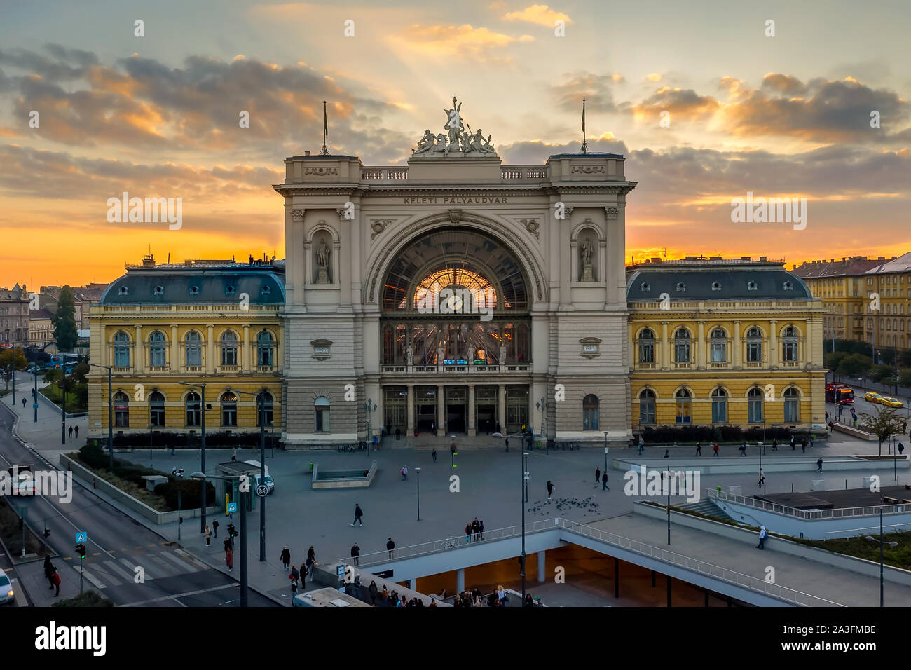 Eastern railway station in Budapest. One of the big junctions of ...