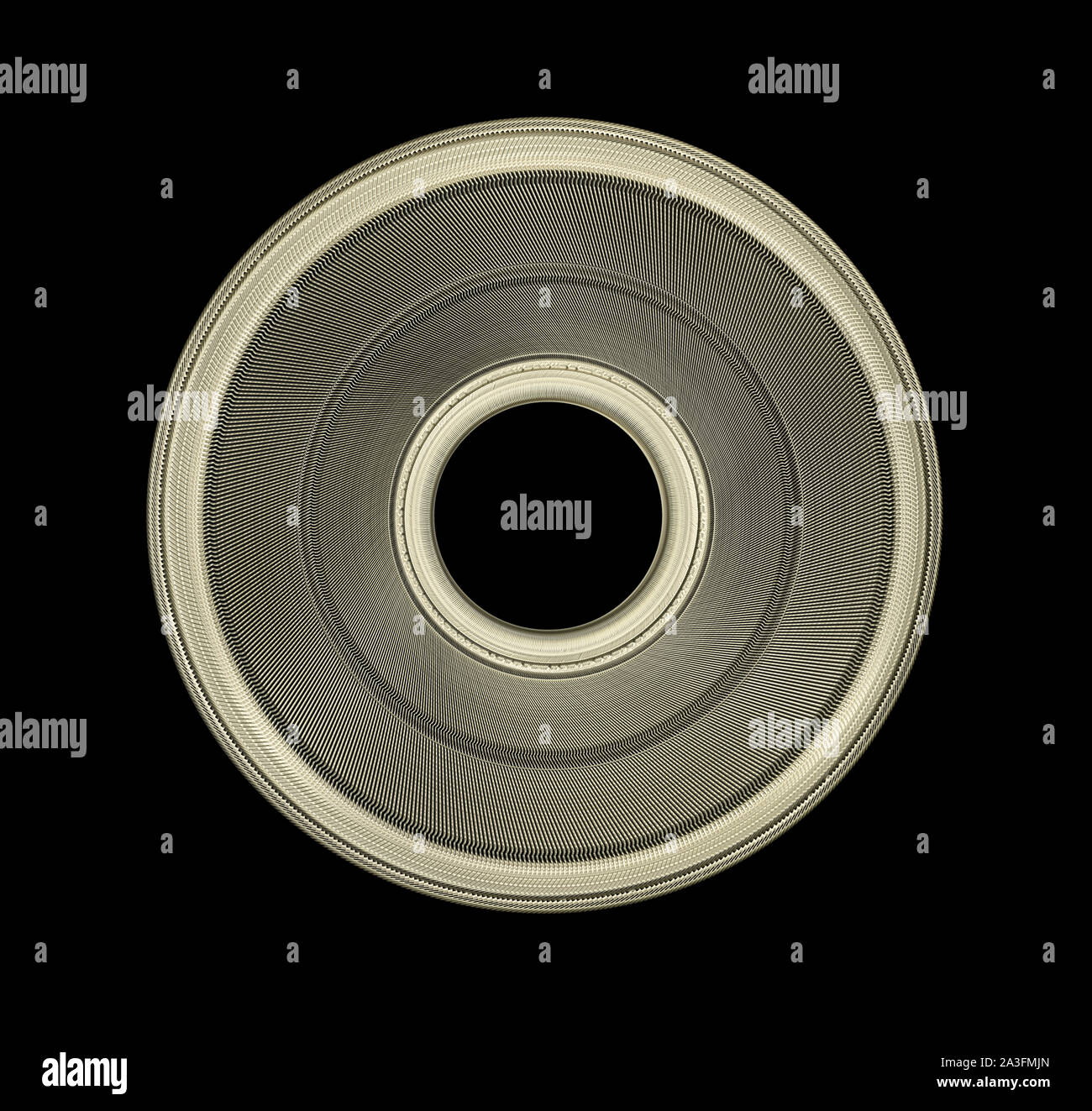 Industrial Steel Disk With Braided Surface isolated On Black Background ...