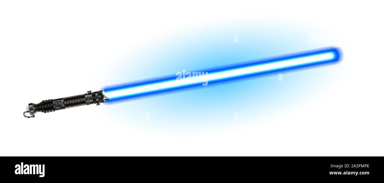 Fantasy Weapon Blue Light Laser Beam Sword Vector Stock Vector Image ...