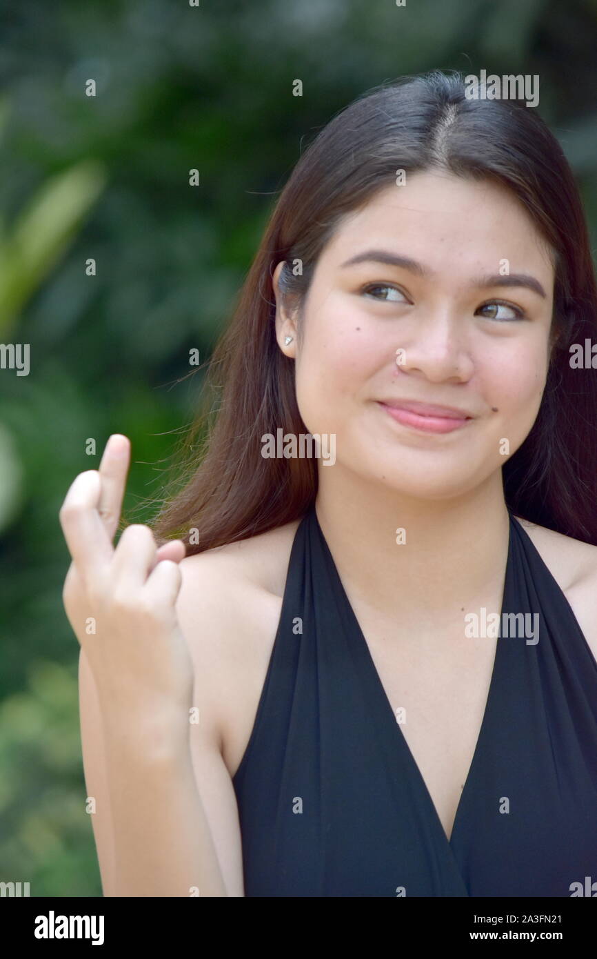 A Lucky Female Woman Stock Photo - Alamy