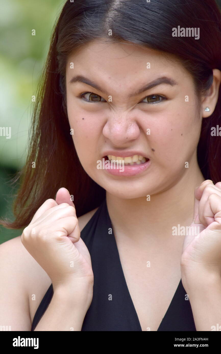 A Female And Anger Stock Photo - Alamy