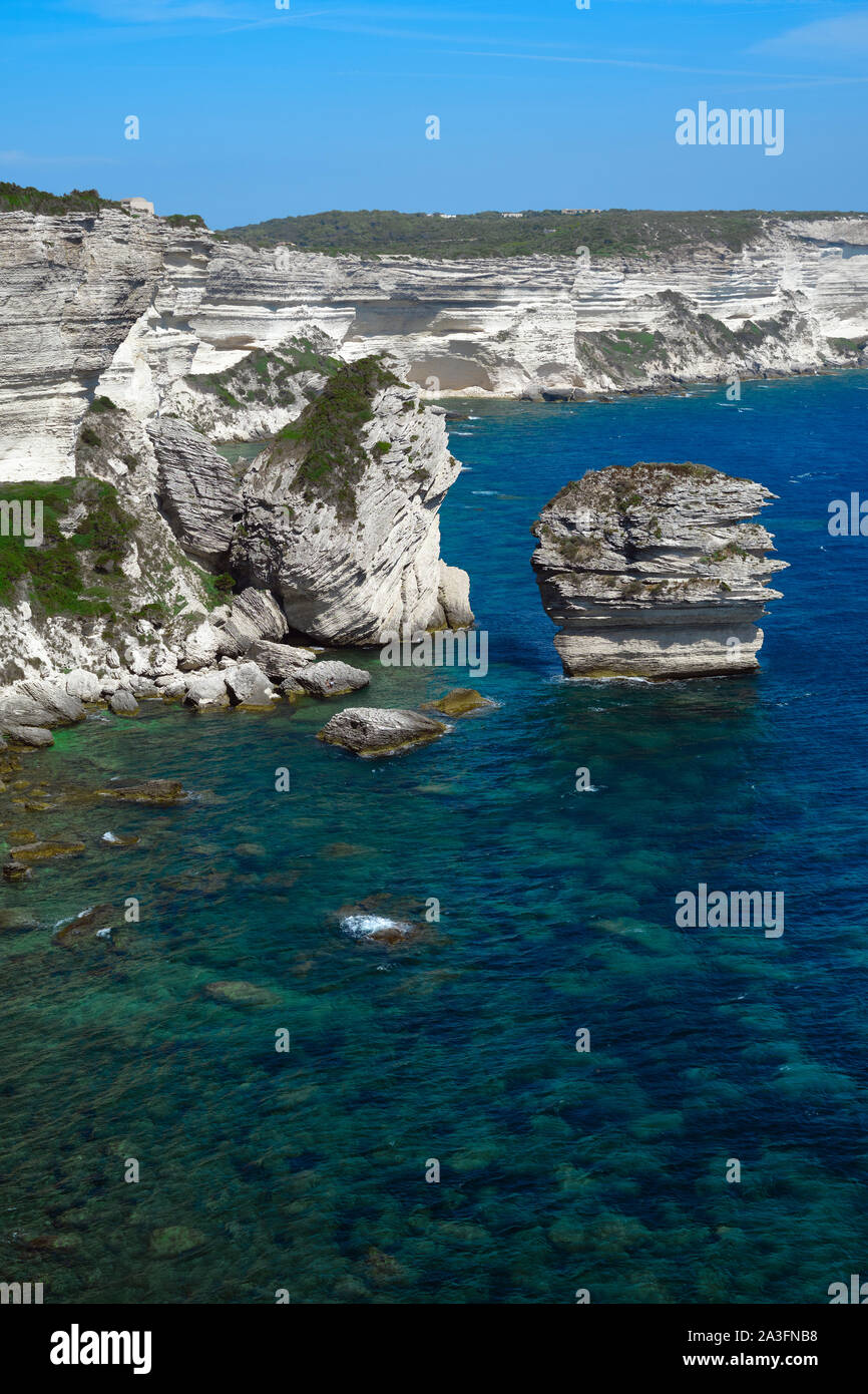 Bonifacio is an outcrop of chalk white limestone hi-res stock ...