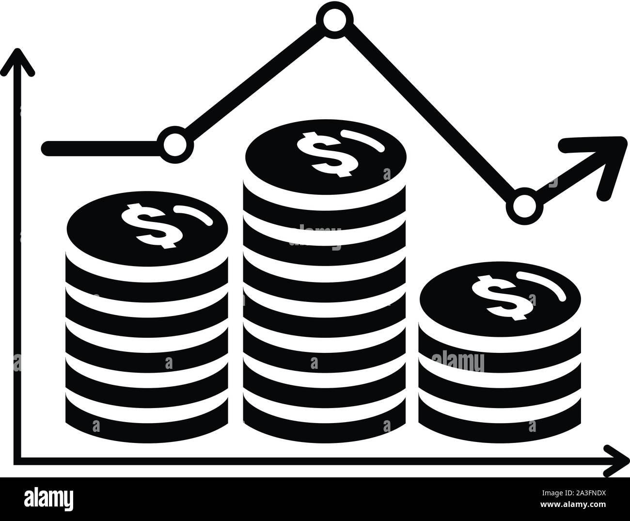Money coins graph icon, simple style Stock Vector Image & Art - Alamy