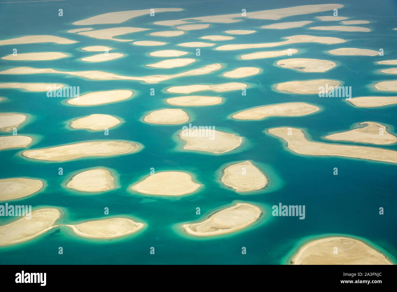 Aerial view of Dubai The World islands, United Arab Emirates Stock ...