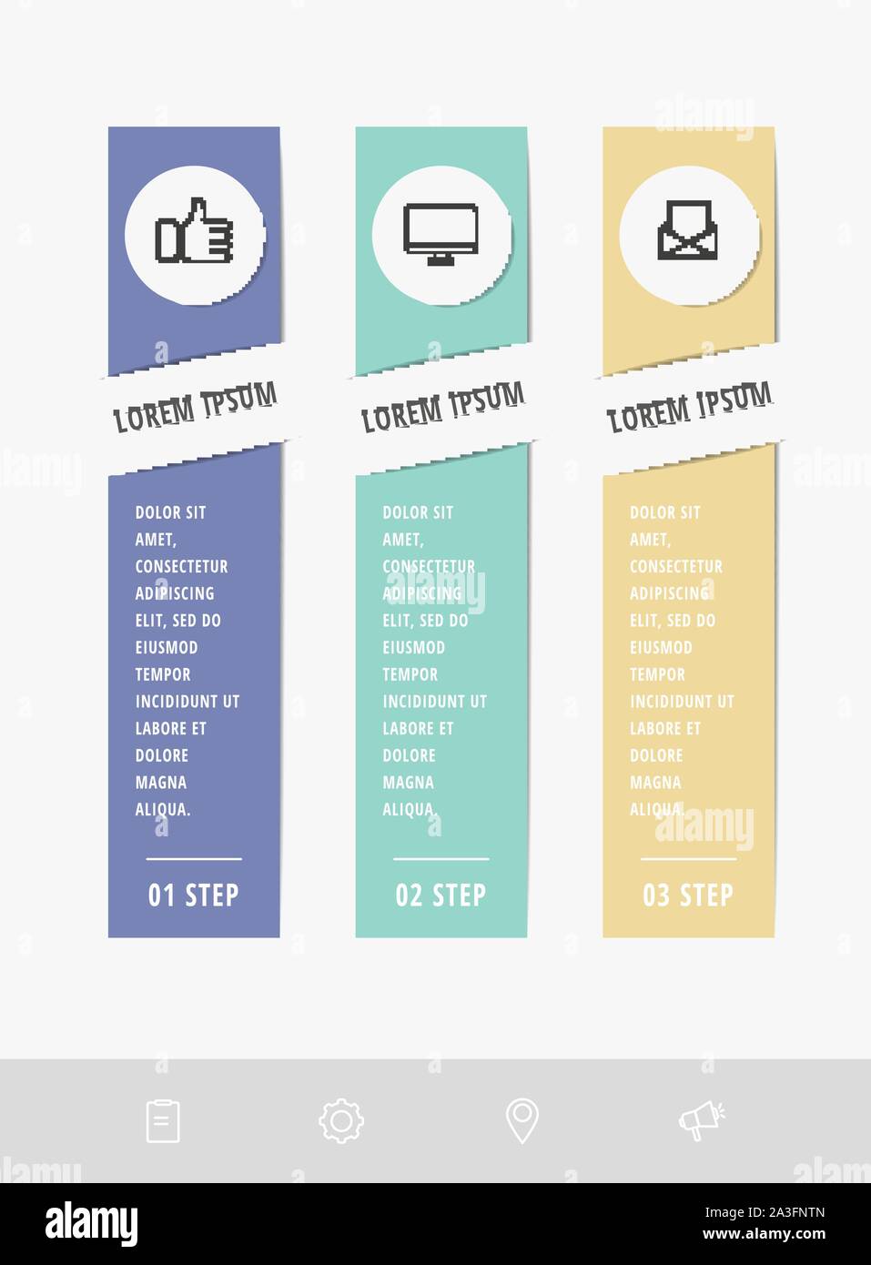 Vector infographic flat template circles for three label, diagram ...