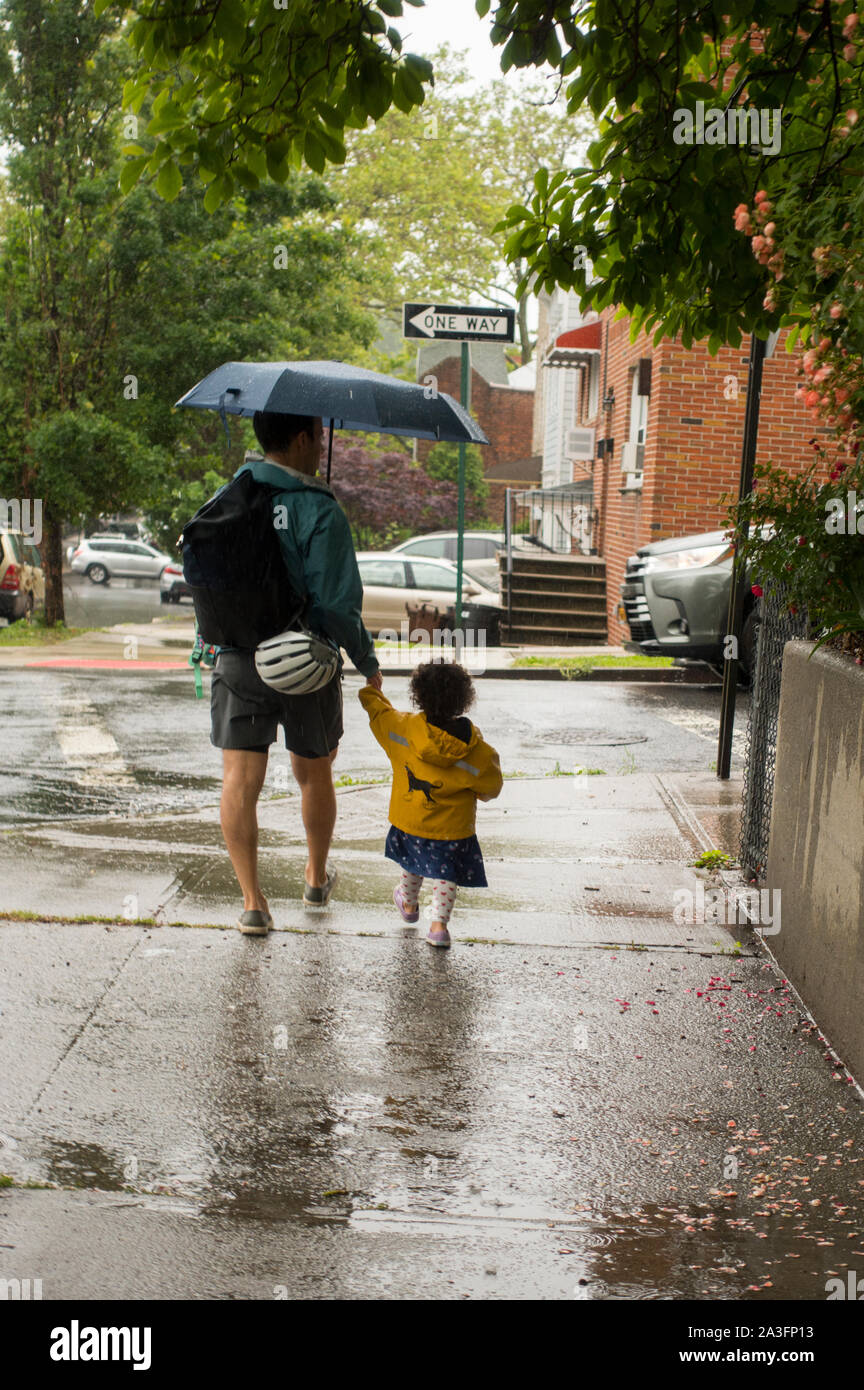 Rainy day in Brooklyn New York Stock Photo - Alamy