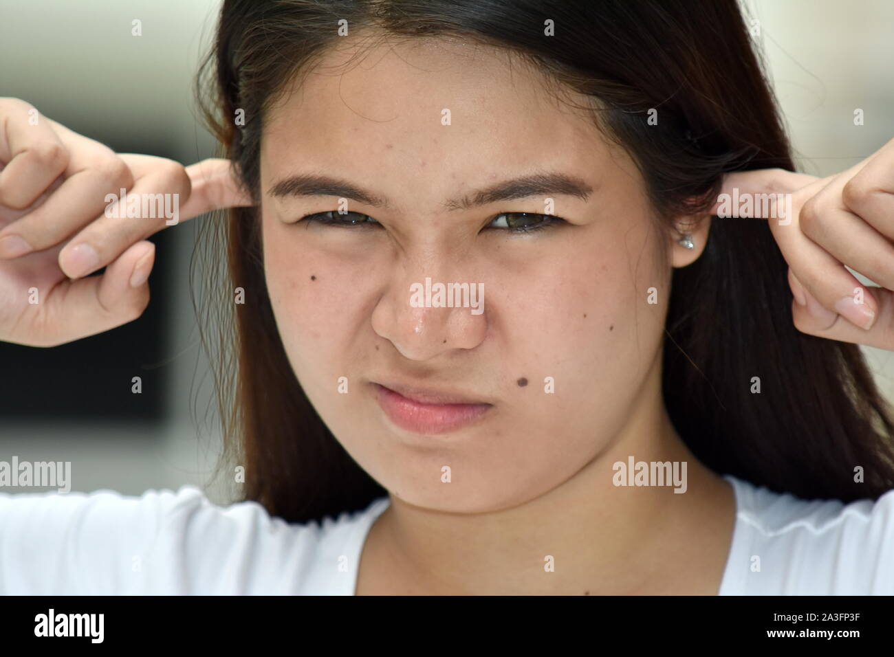 A Quiet Beautiful Minority Female Stock Photo - Alamy