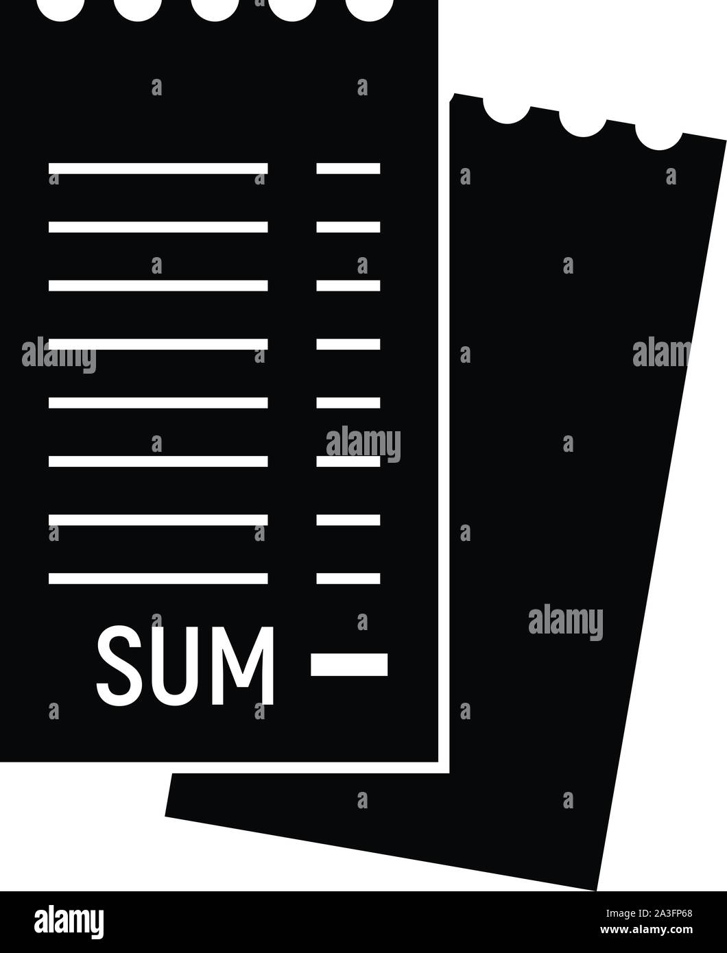 Paper receipt icon, simple style Stock Vector Image & Art - Alamy