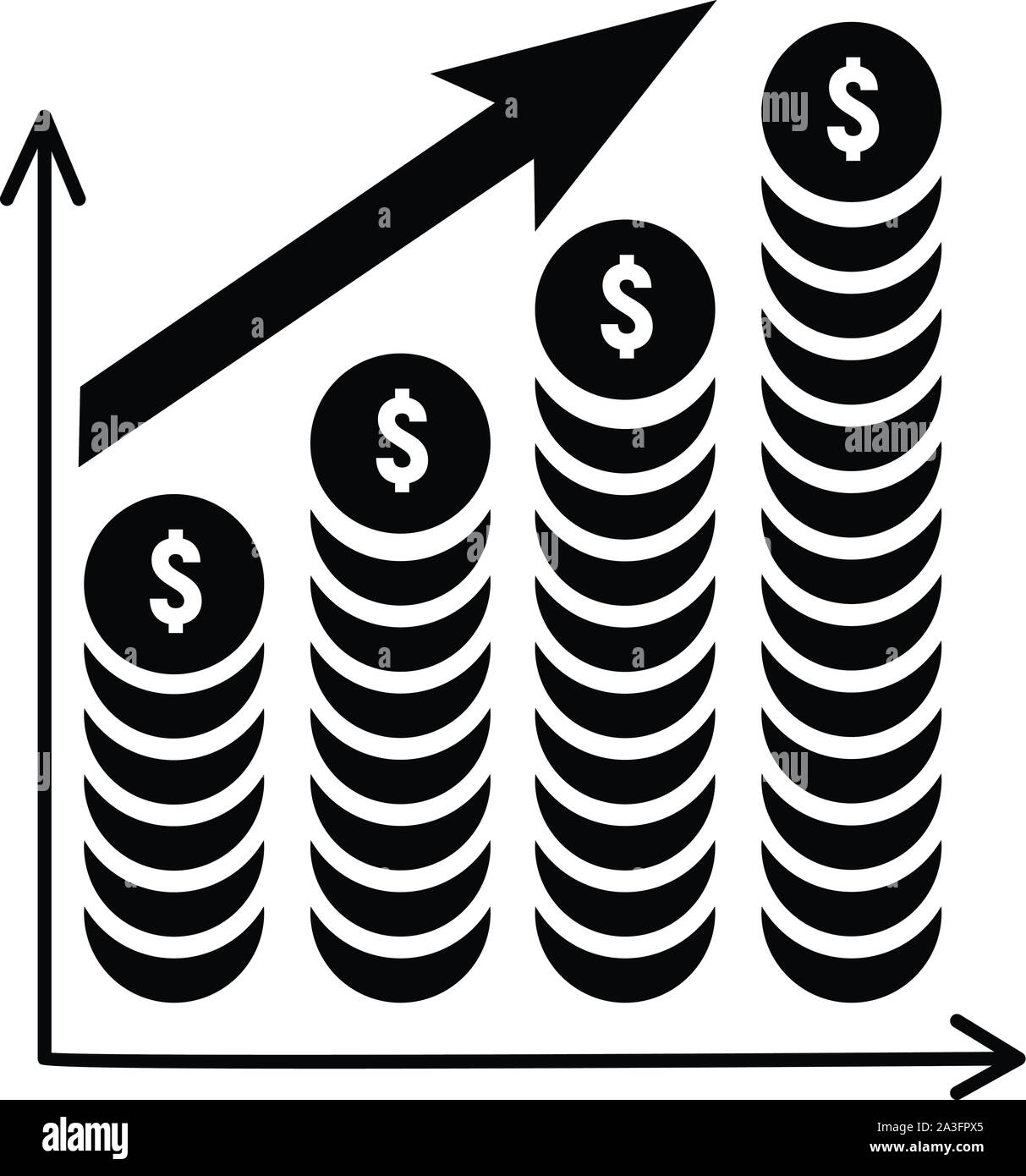 Money coins graph icon, simple style Stock Vector Image & Art - Alamy