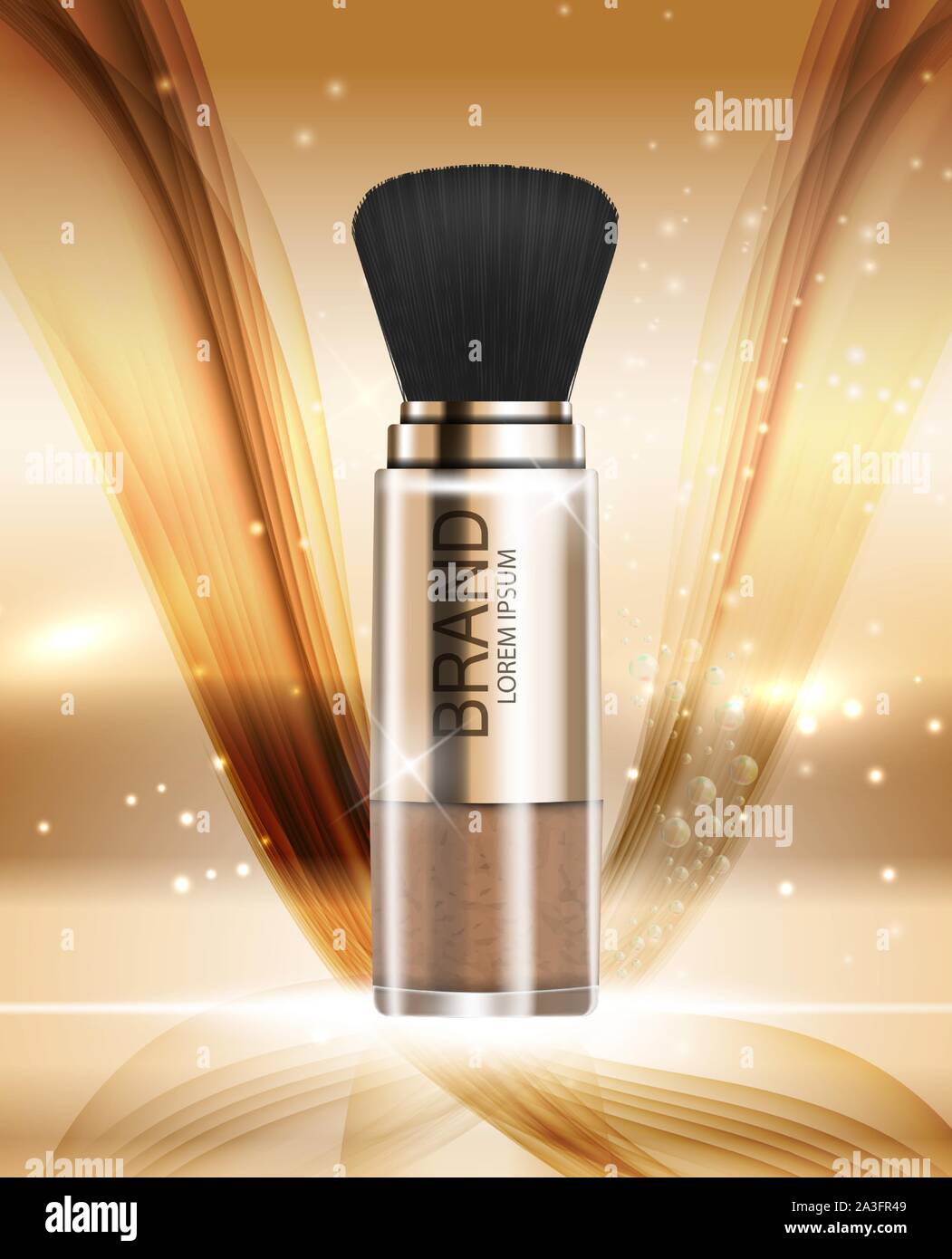 Design Cosmetics Product Powder Template for Ads or Magazine Background ...