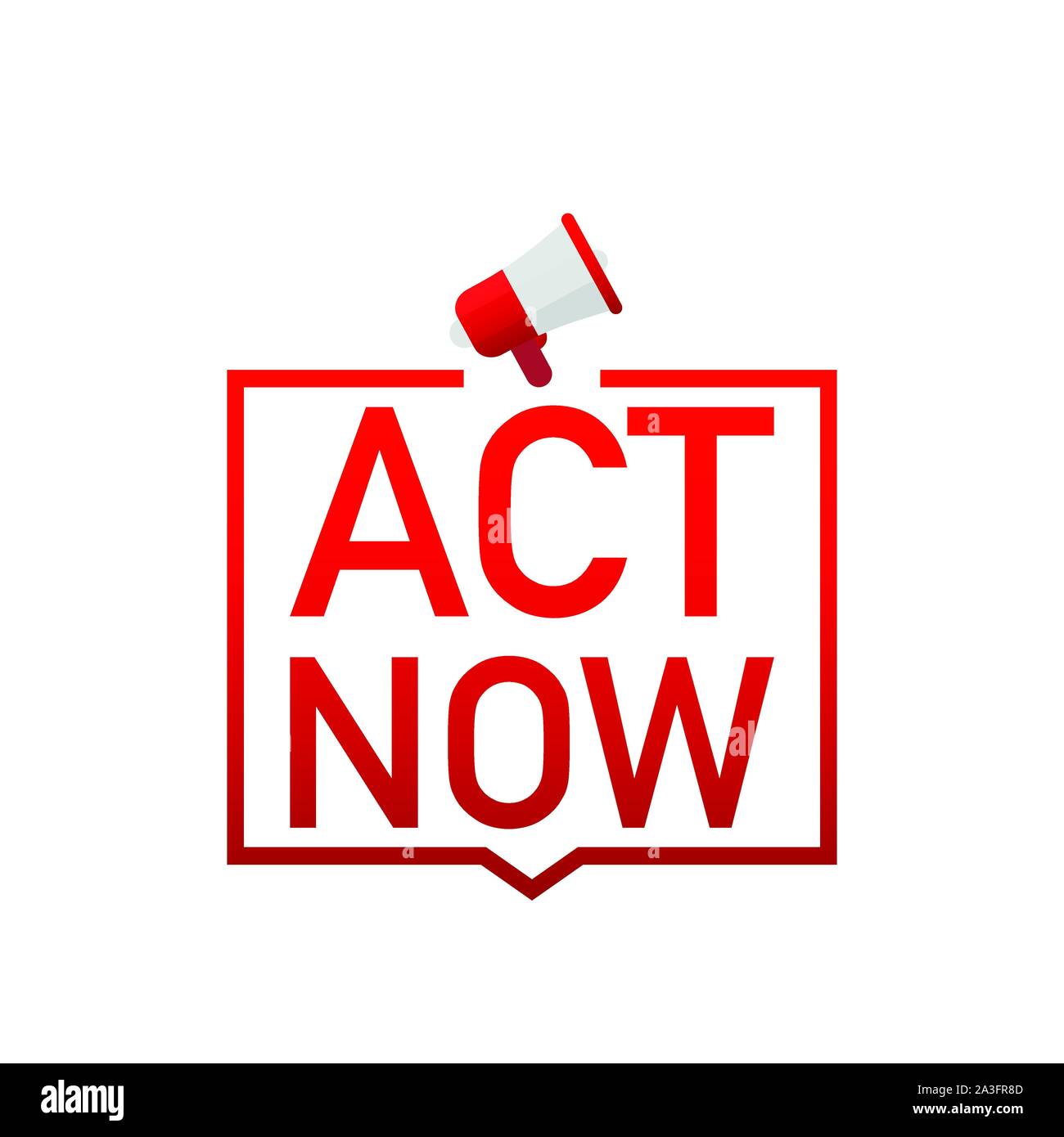 Act now! Flat vector badge icon. Vector stock illustration Stock Vector ...