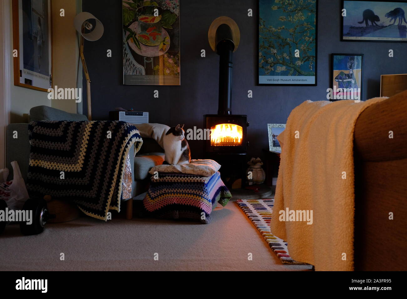 Log burning stove hi-res stock photography and images - Alamy