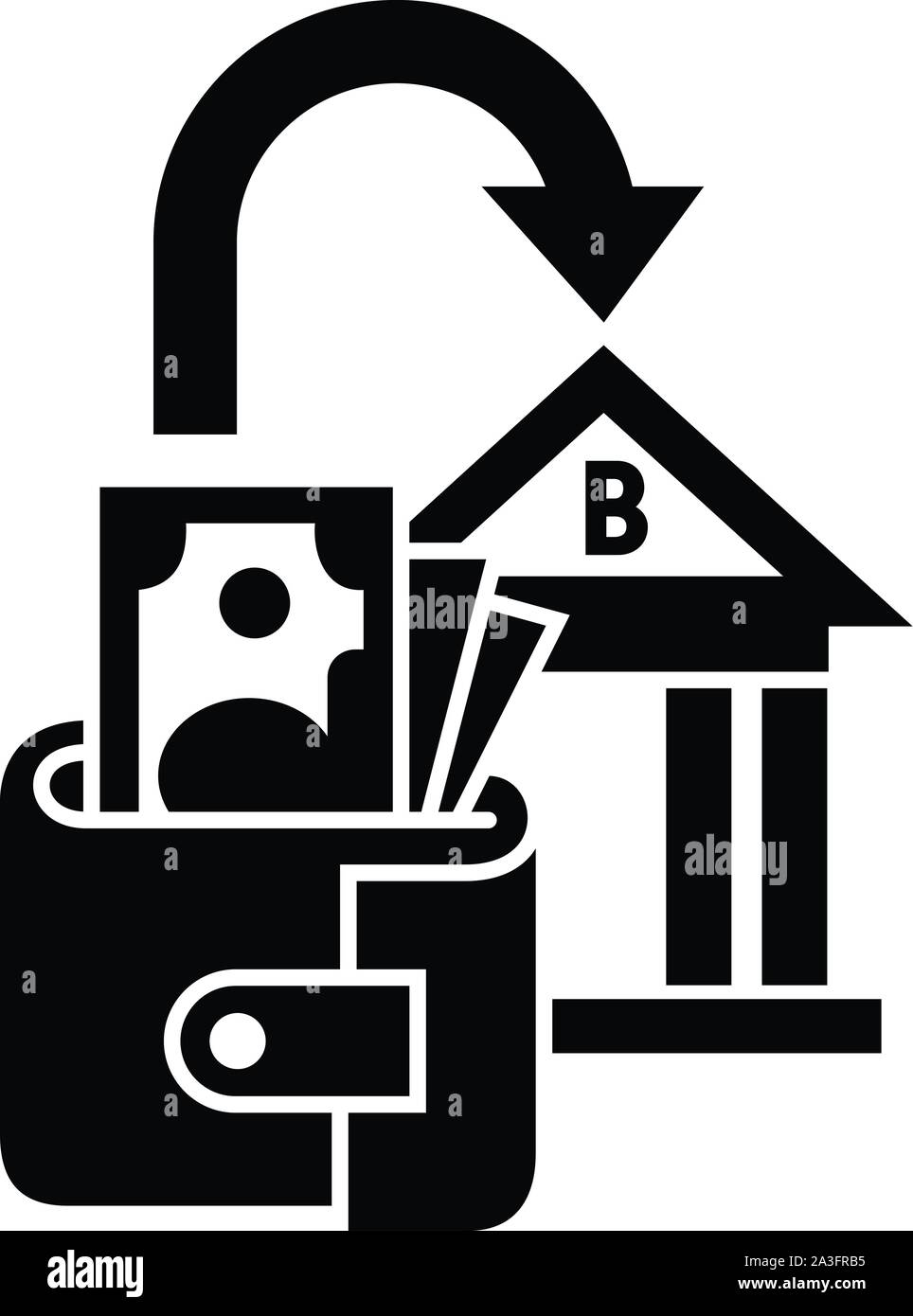 Money wallet in bank icon, simple style Stock Vector Image & Art - Alamy